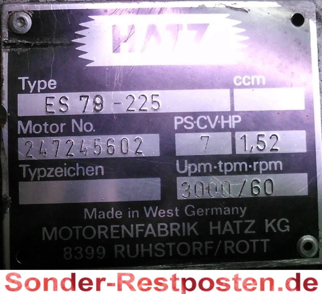 Hatz Diesel Motor E79 E 79 ES Teile: Gehäuse / Motorblock / Block GL162 ...